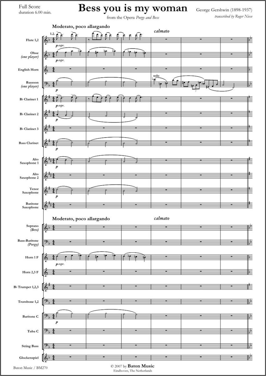 Bess you is my woman (from the Opera Porgy and Bess) - George Gershwi